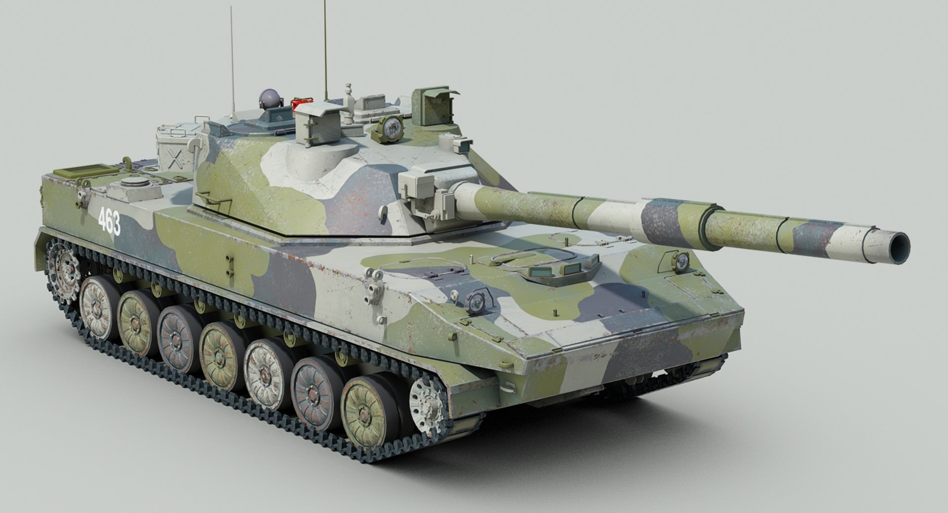 3d Model Of 2s25 Sprut Russian