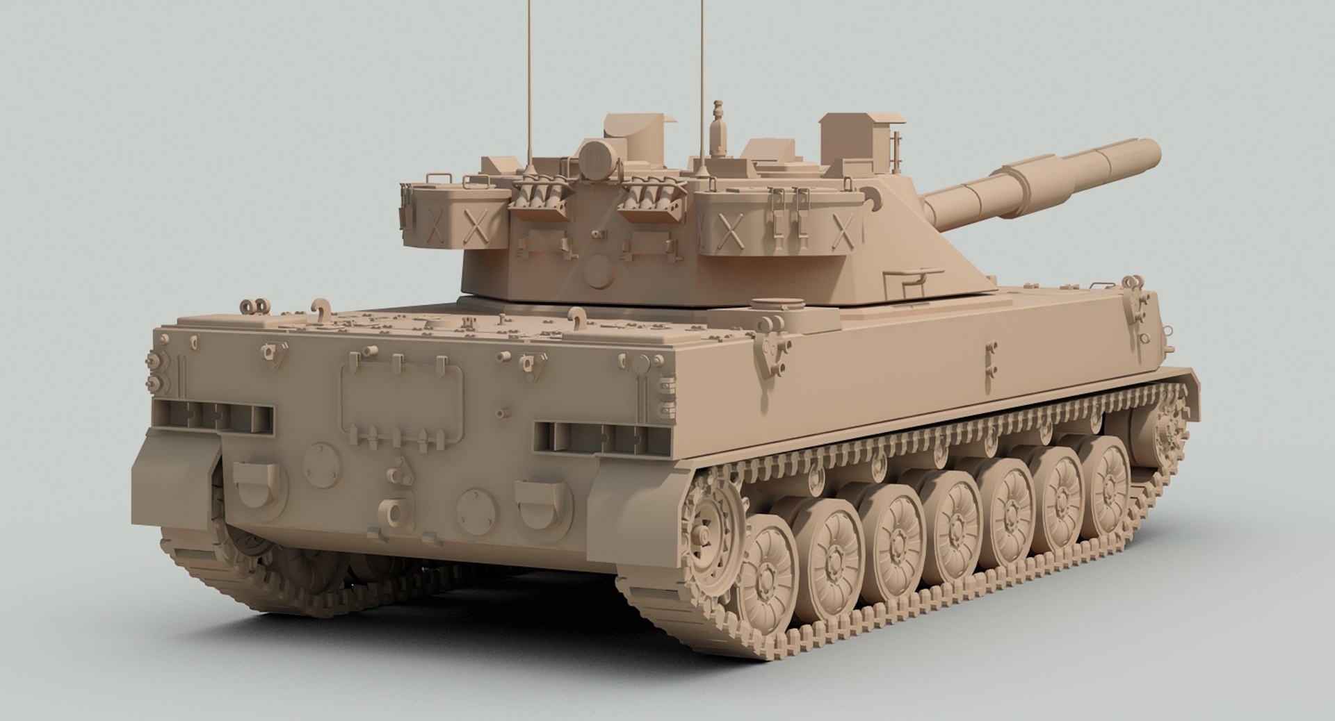 3d Model Of 2s25 Sprut Russian