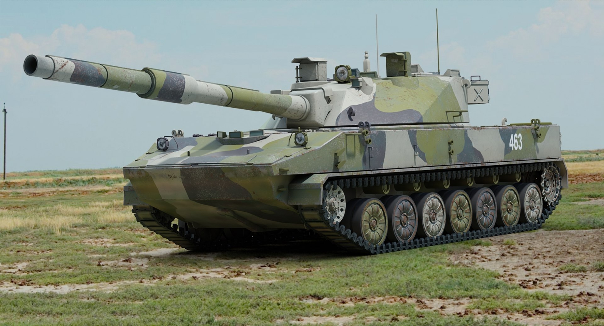 3d Model Of 2s25 Sprut Russian