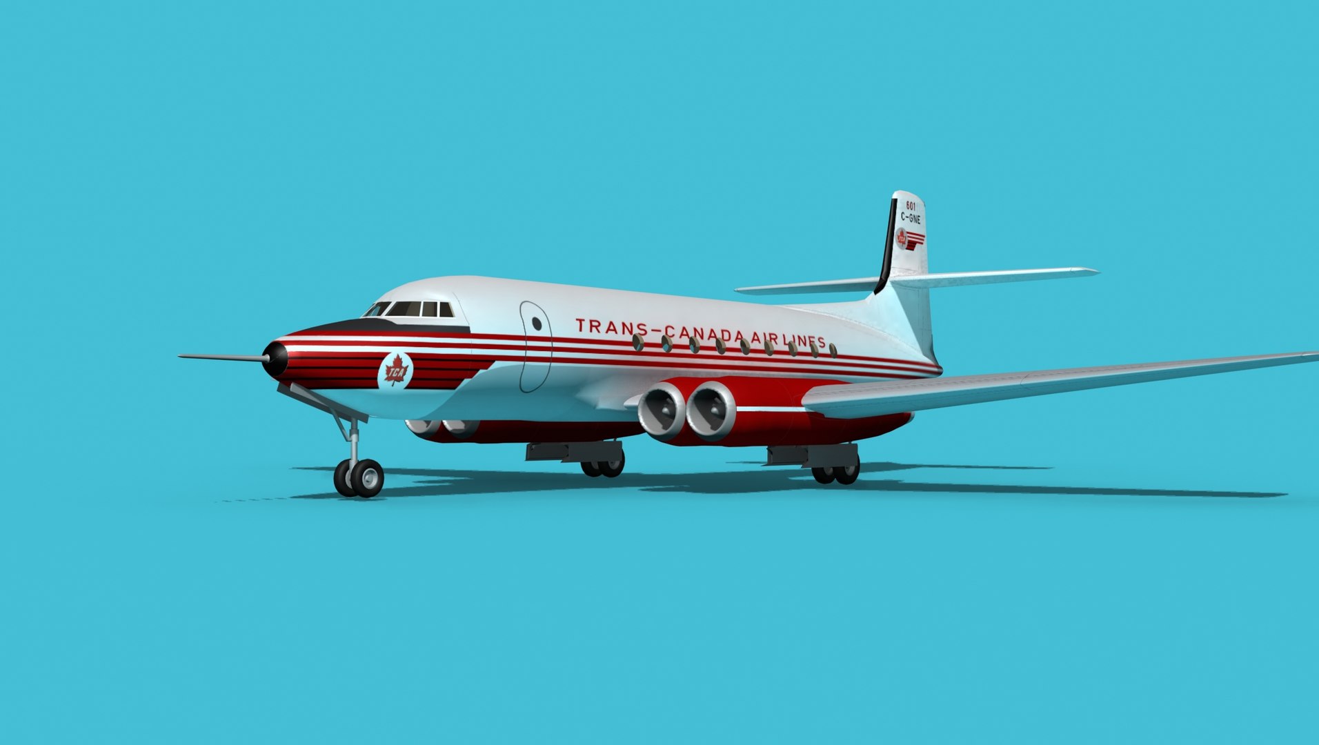 3D Model Avro Canada C-102 Jetliner V05 - TurboSquid 1912391