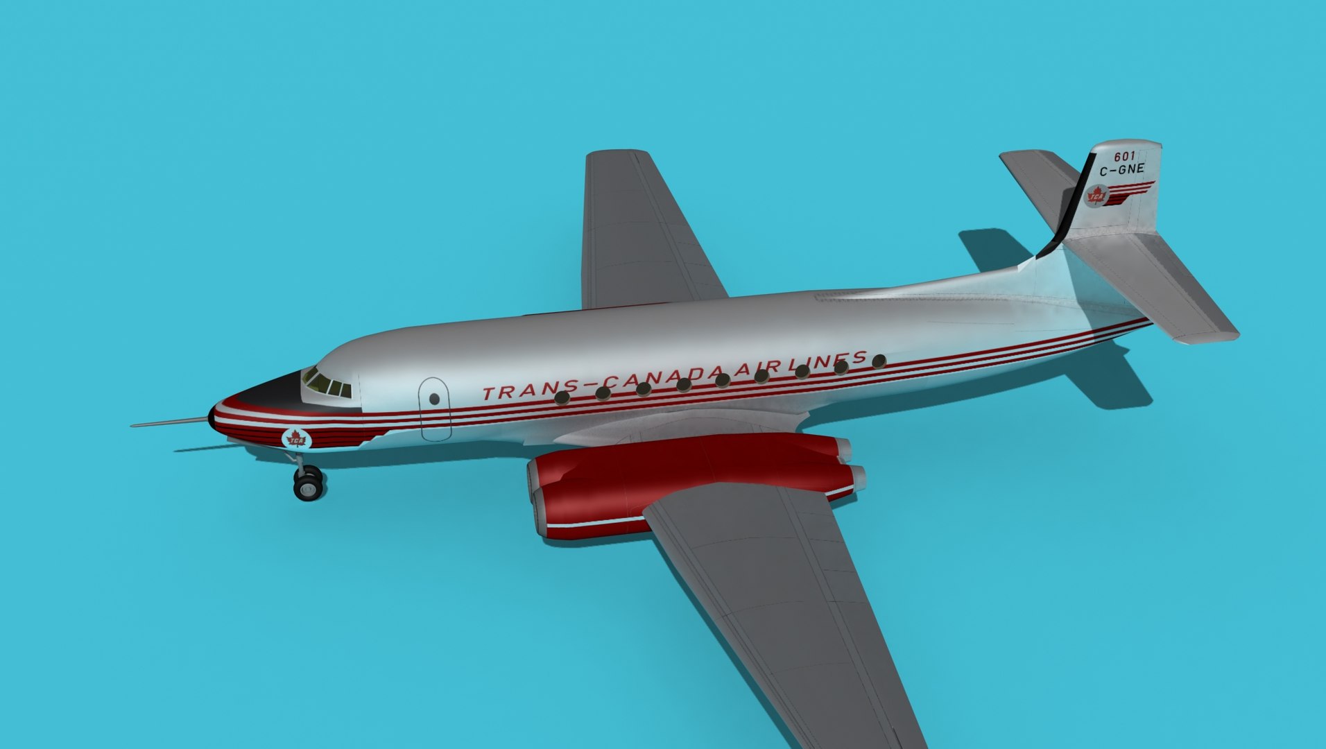 3D Model Avro Canada C-102 Jetliner V05 - TurboSquid 1912391