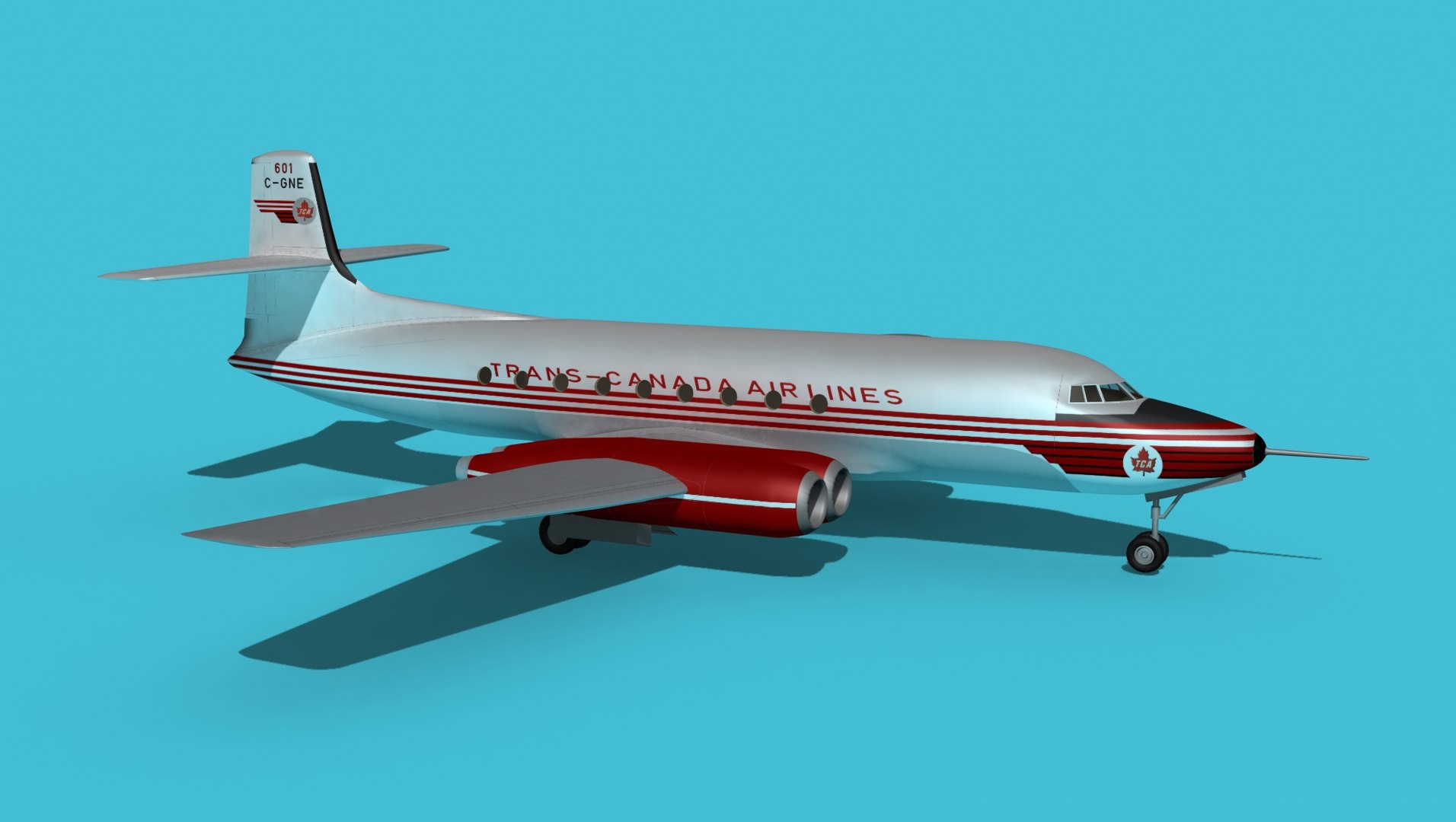 3D Model Avro Canada C-102 Jetliner V05 - TurboSquid 1912391