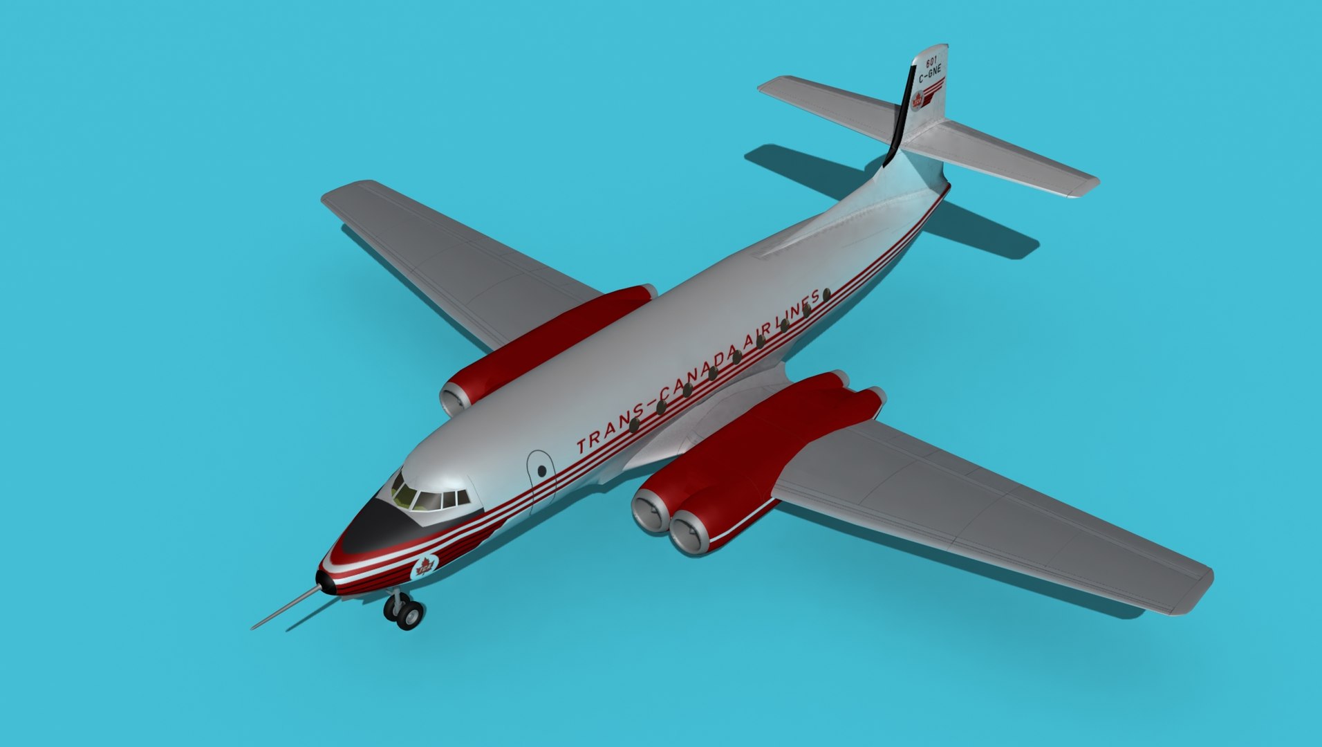 3D Model Avro Canada C-102 Jetliner V05 - TurboSquid 1912391