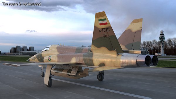 modelo 3d Avión de combate iraní HESA Saeqeh preparado - TurboSquid 2314185