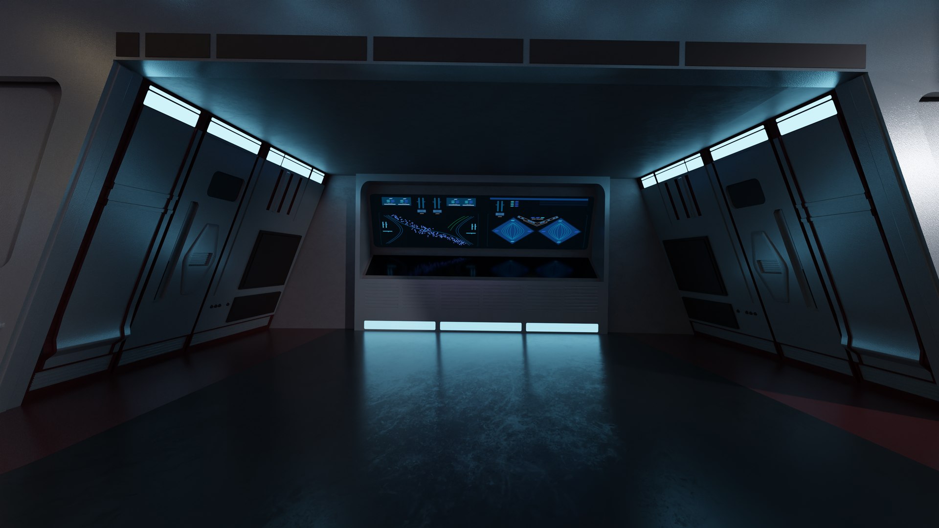 Spaceship Bridge 3D Model - TurboSquid 2242601