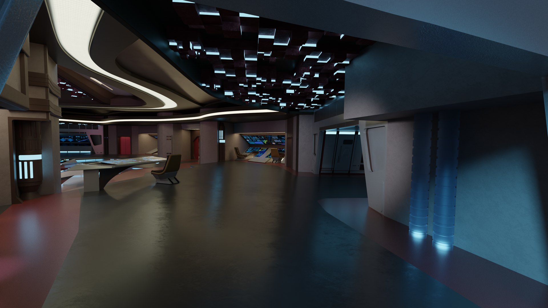 Spaceship Bridge 3D Model - TurboSquid 2242601