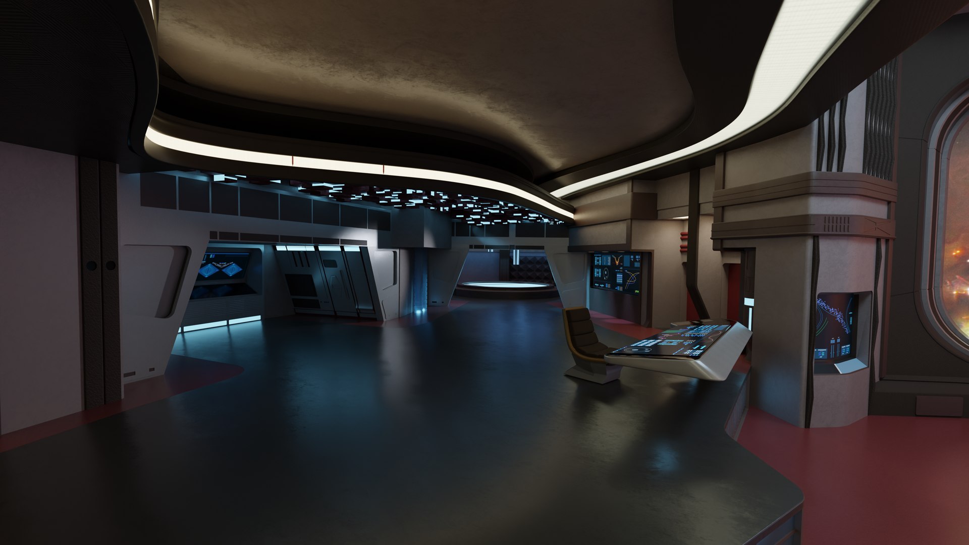 Spaceship Bridge 3D Model - TurboSquid 2242601