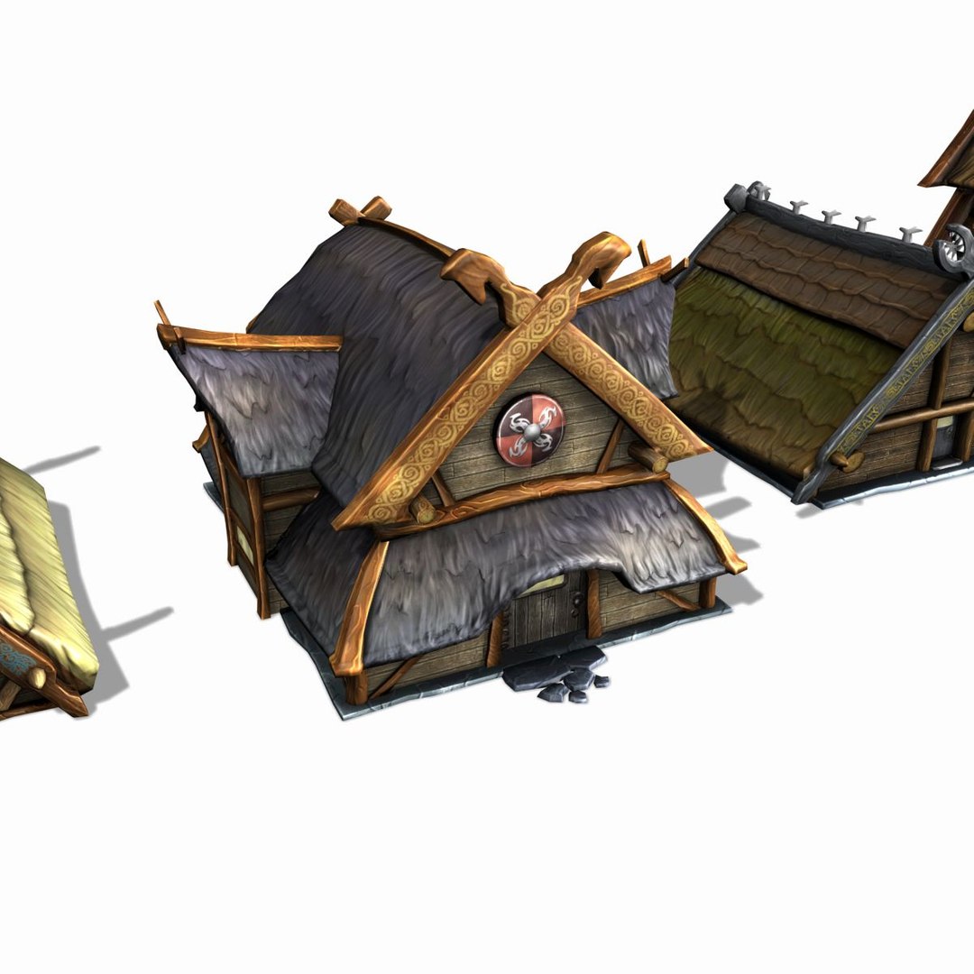 Pack Viking Buildings Model - TurboSquid 1406089