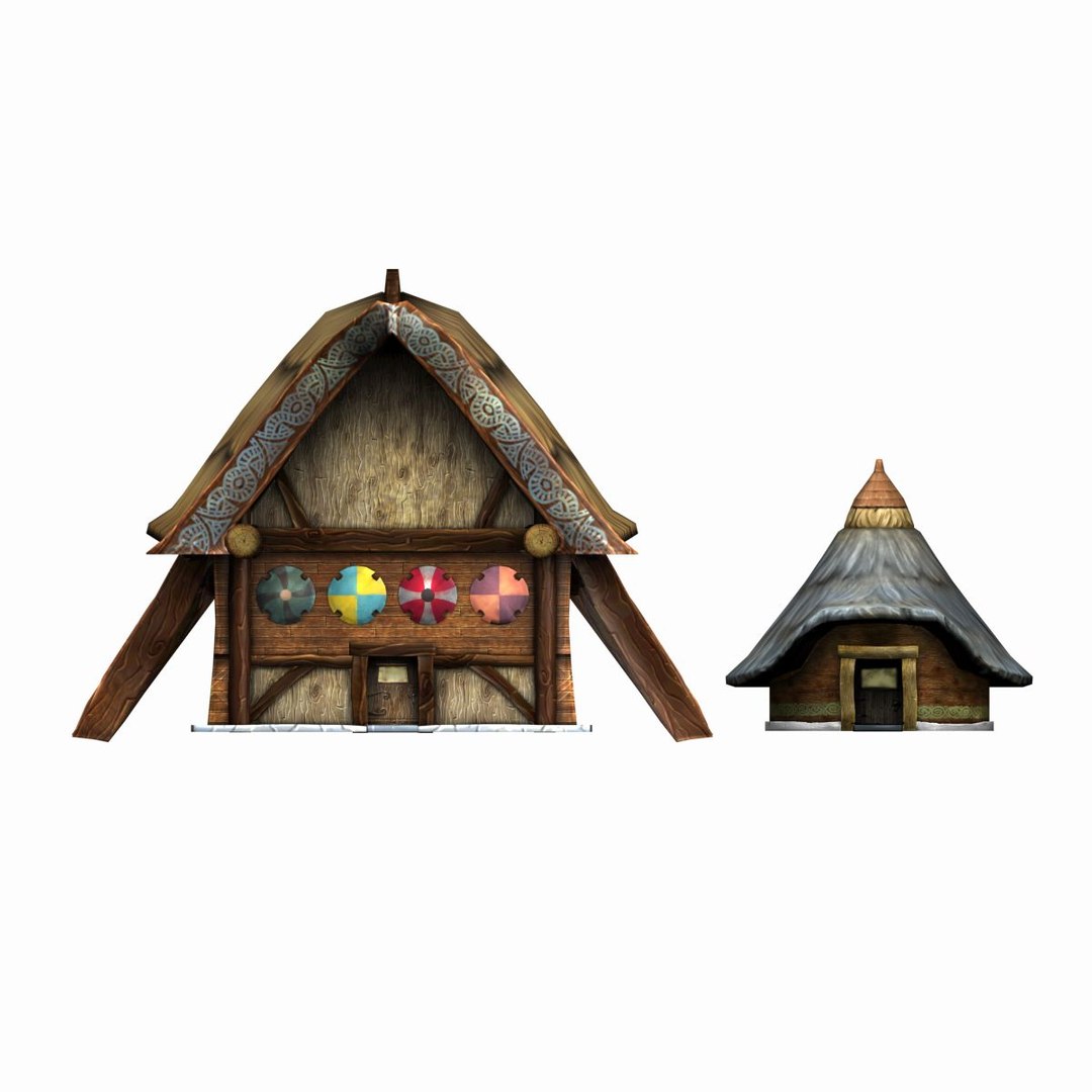 Pack Viking Buildings Model - TurboSquid 1406089