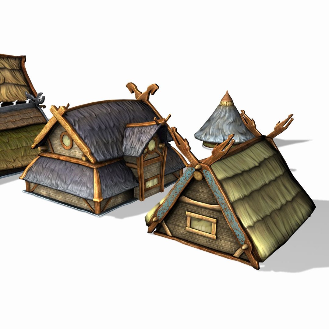 Pack Viking Buildings Model - TurboSquid 1406089