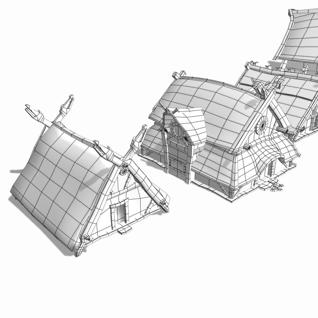 Pack Viking Buildings Model - TurboSquid 1406089