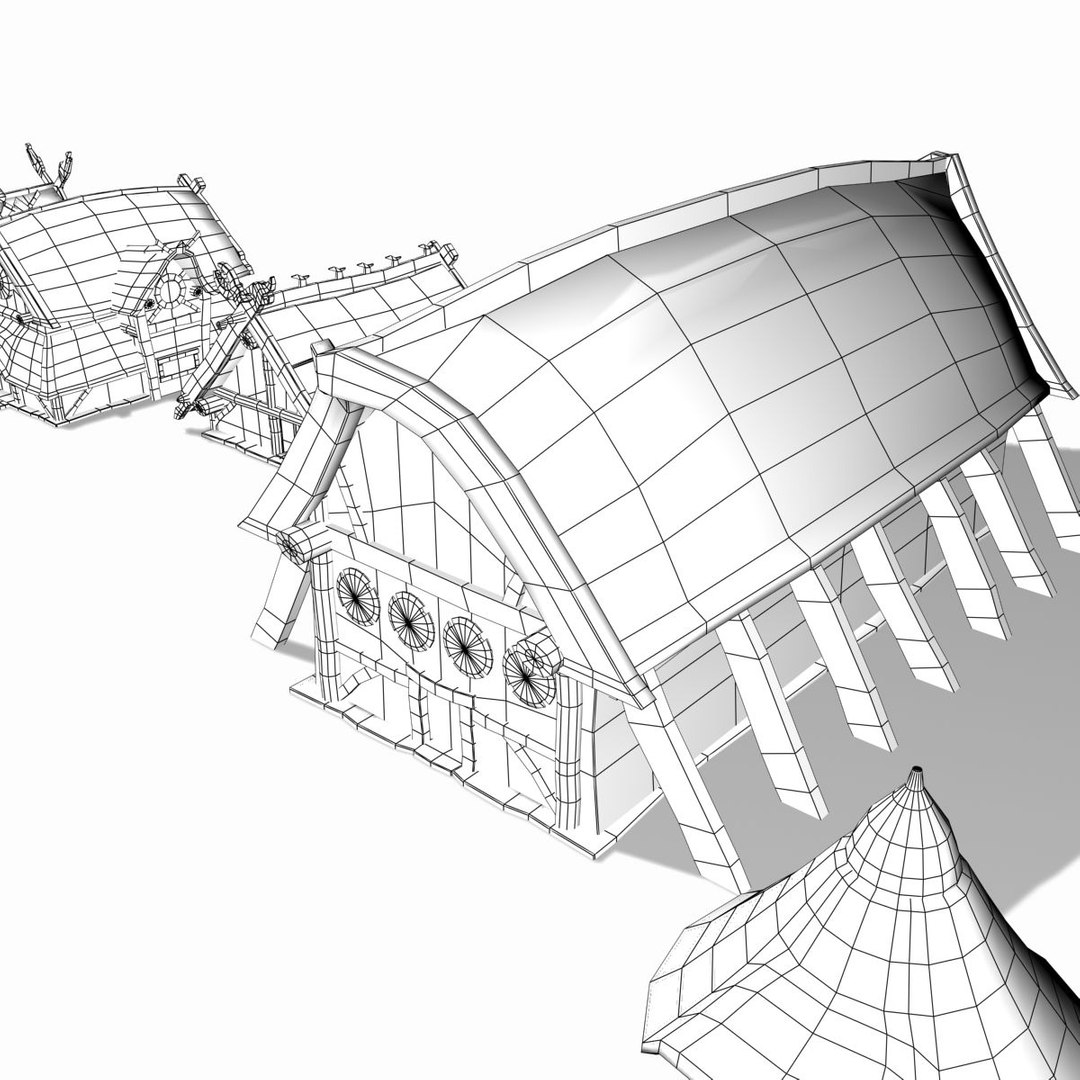 Pack Viking Buildings Model - TurboSquid 1406089