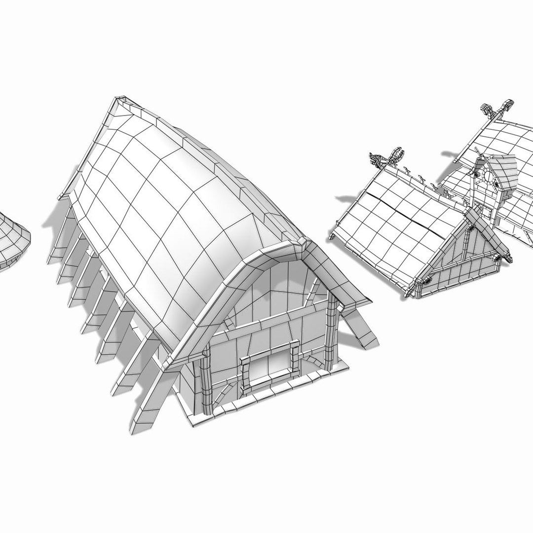 Pack Viking Buildings Model - TurboSquid 1406089