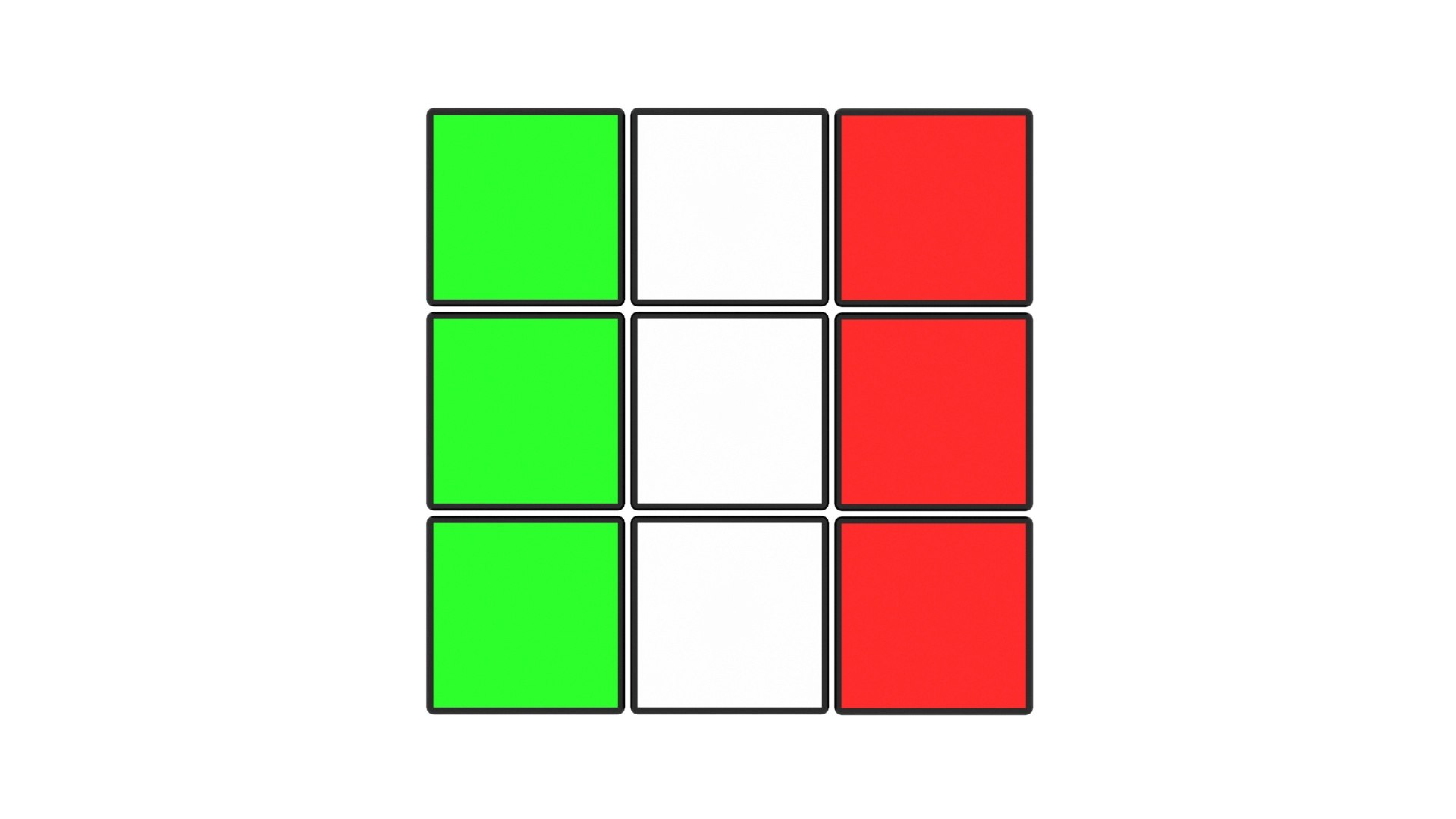 3D Model Making Flag Of Italy With Rubiks Cube - TurboSquid 1833736