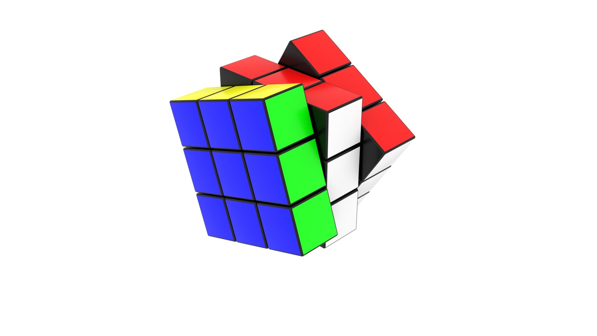 3D Model Making Flag Of Italy With Rubiks Cube - TurboSquid 1833736