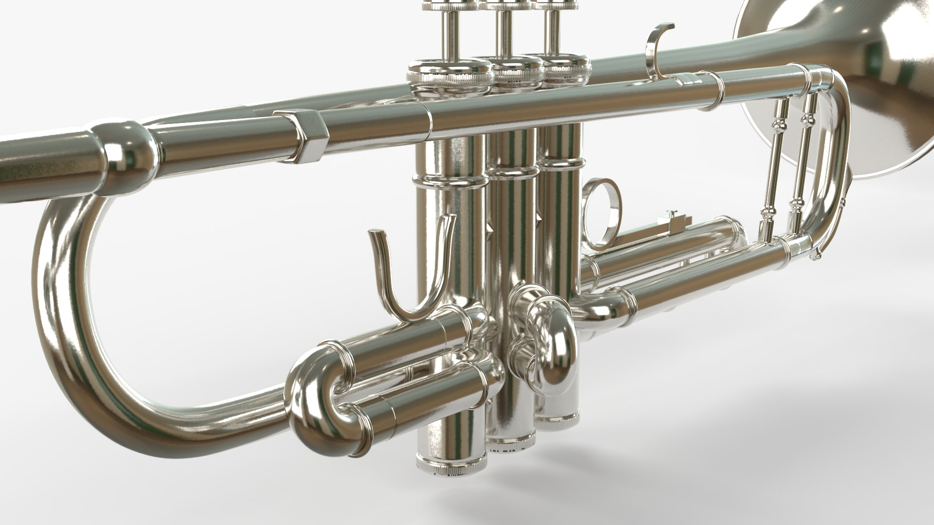 3D Model Trumpet Three Materials Brass Copper And Silver - TurboSquid ...