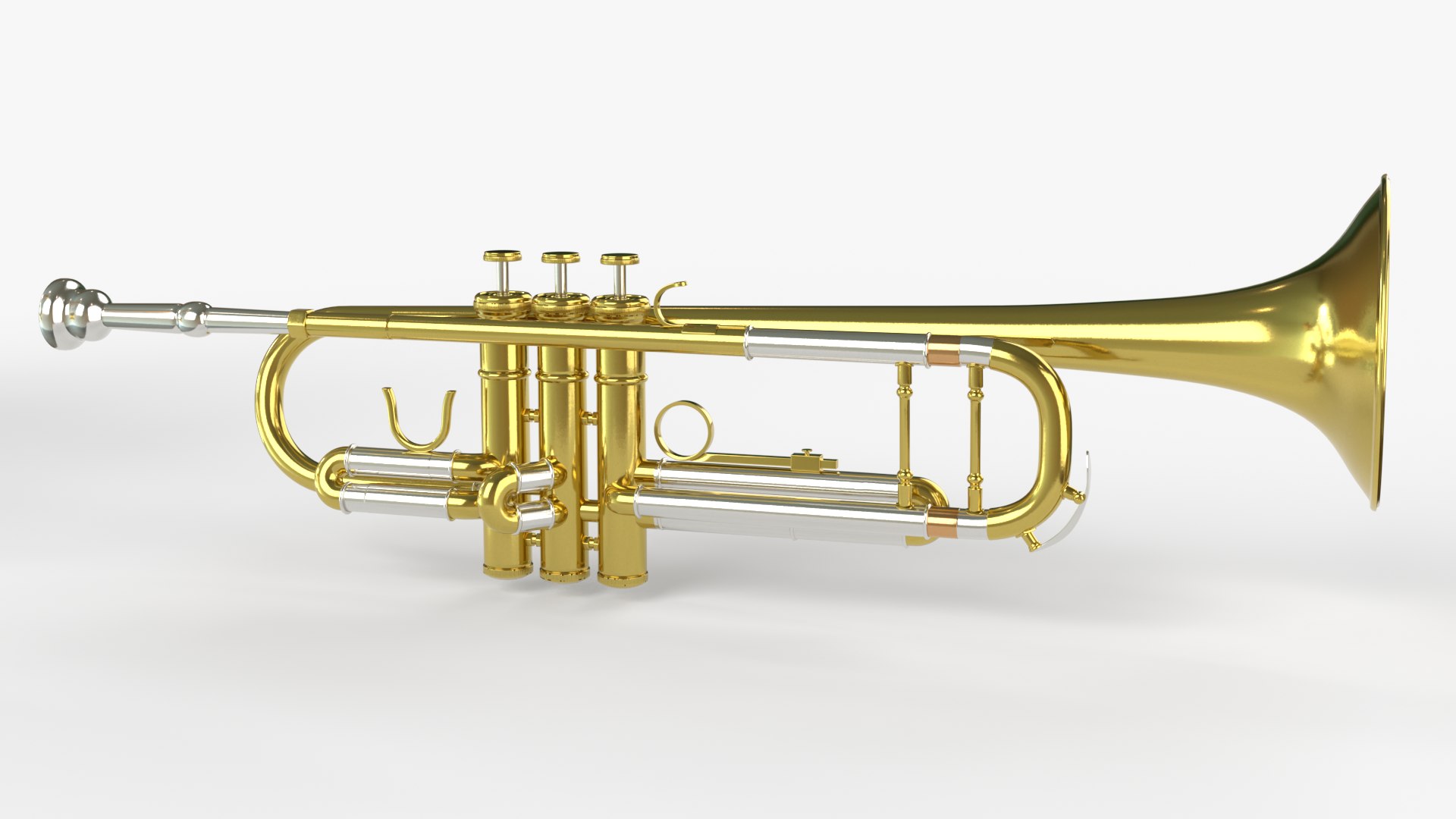 3D Model Trumpet Three Materials Brass Copper And Silver - TurboSquid ...
