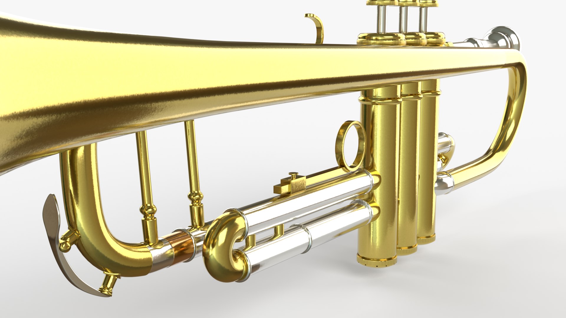 3D Model Trumpet Three Materials Brass Copper And Silver - TurboSquid ...