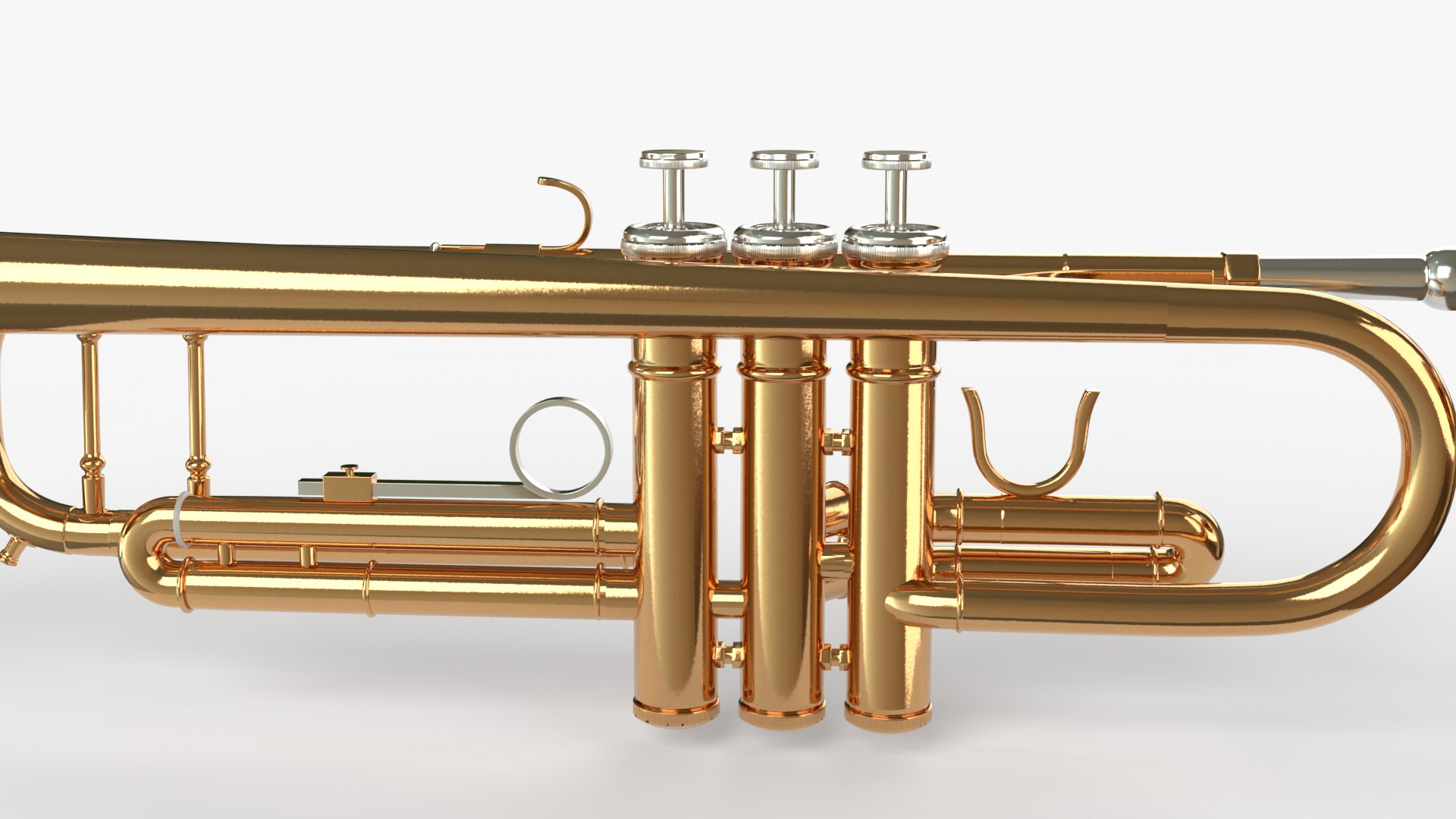 3D Model Trumpet Three Materials Brass Copper And Silver - TurboSquid ...