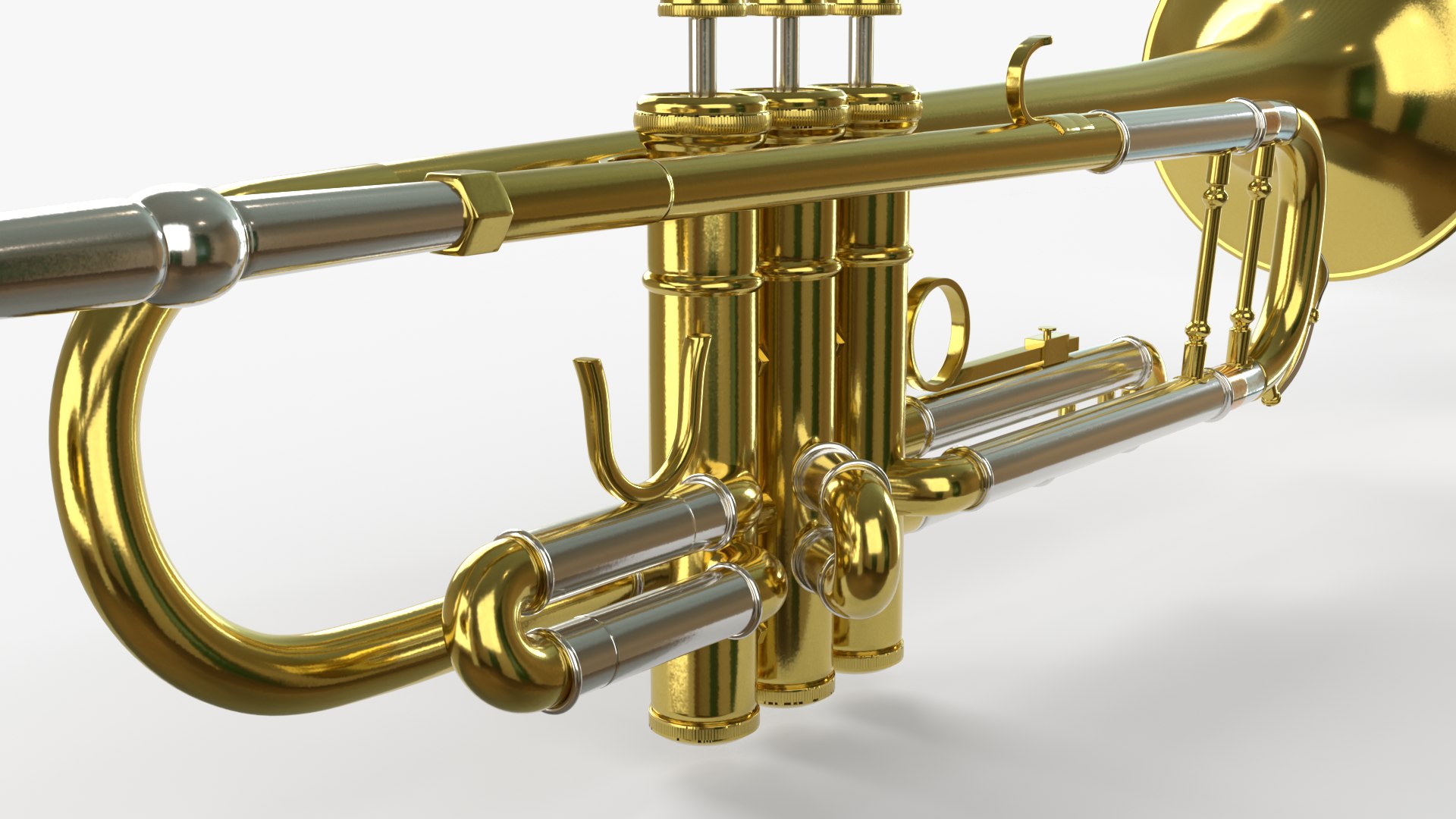 3D Model Trumpet Three Materials Brass Copper And Silver - TurboSquid ...