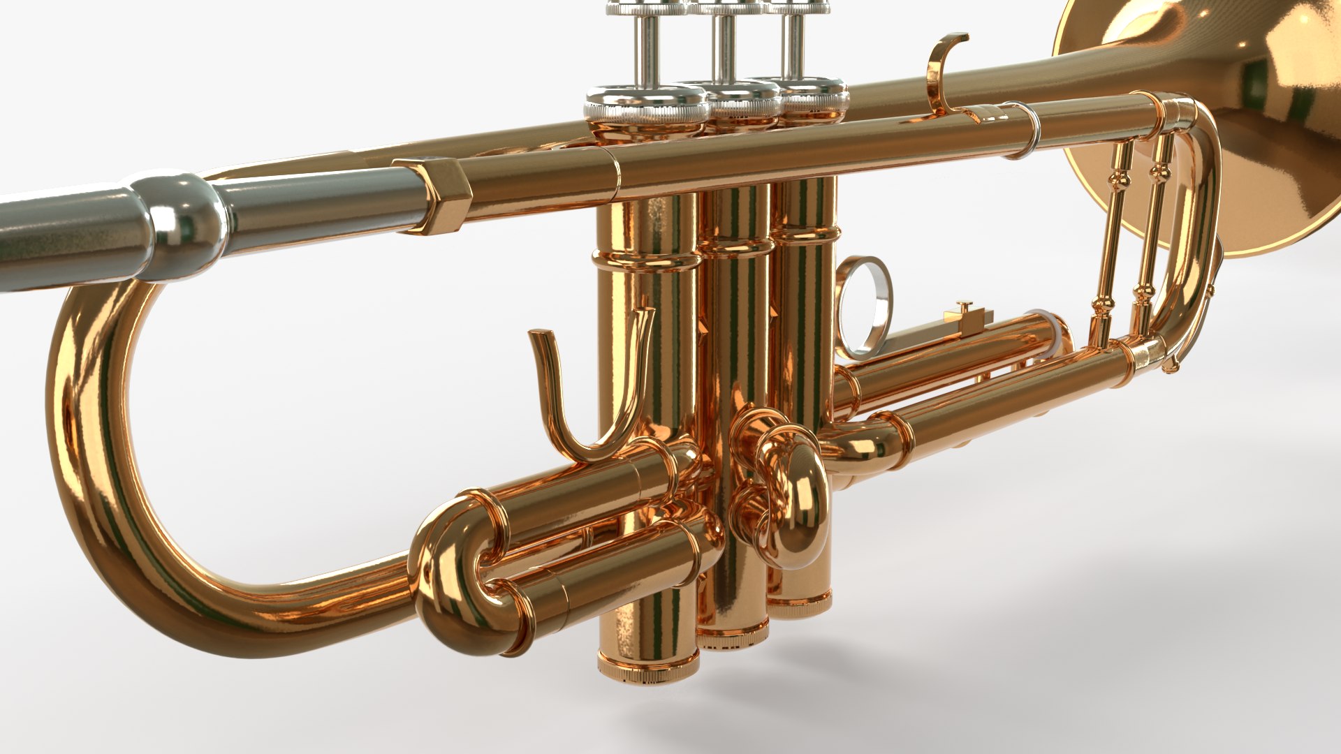 3D Model Trumpet Three Materials Brass Copper And Silver - TurboSquid ...
