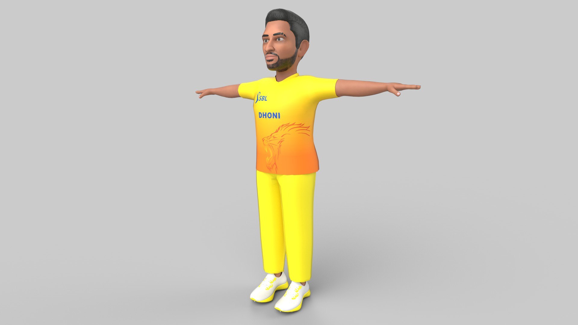 Dhoni Model - TurboSquid 2089320