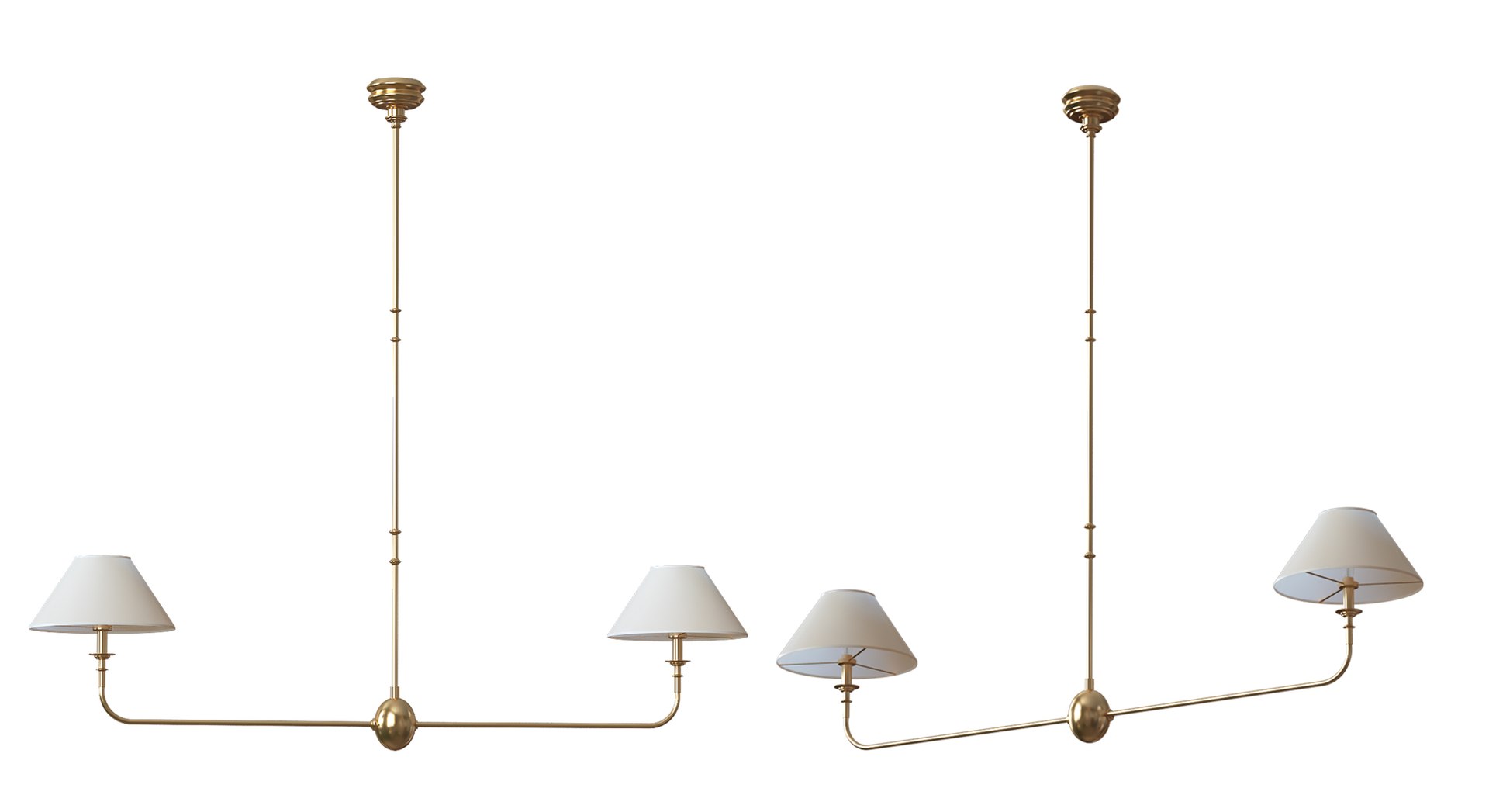 Piaf Large Two Light Linear Pendant 3D Model - TurboSquid 2124117