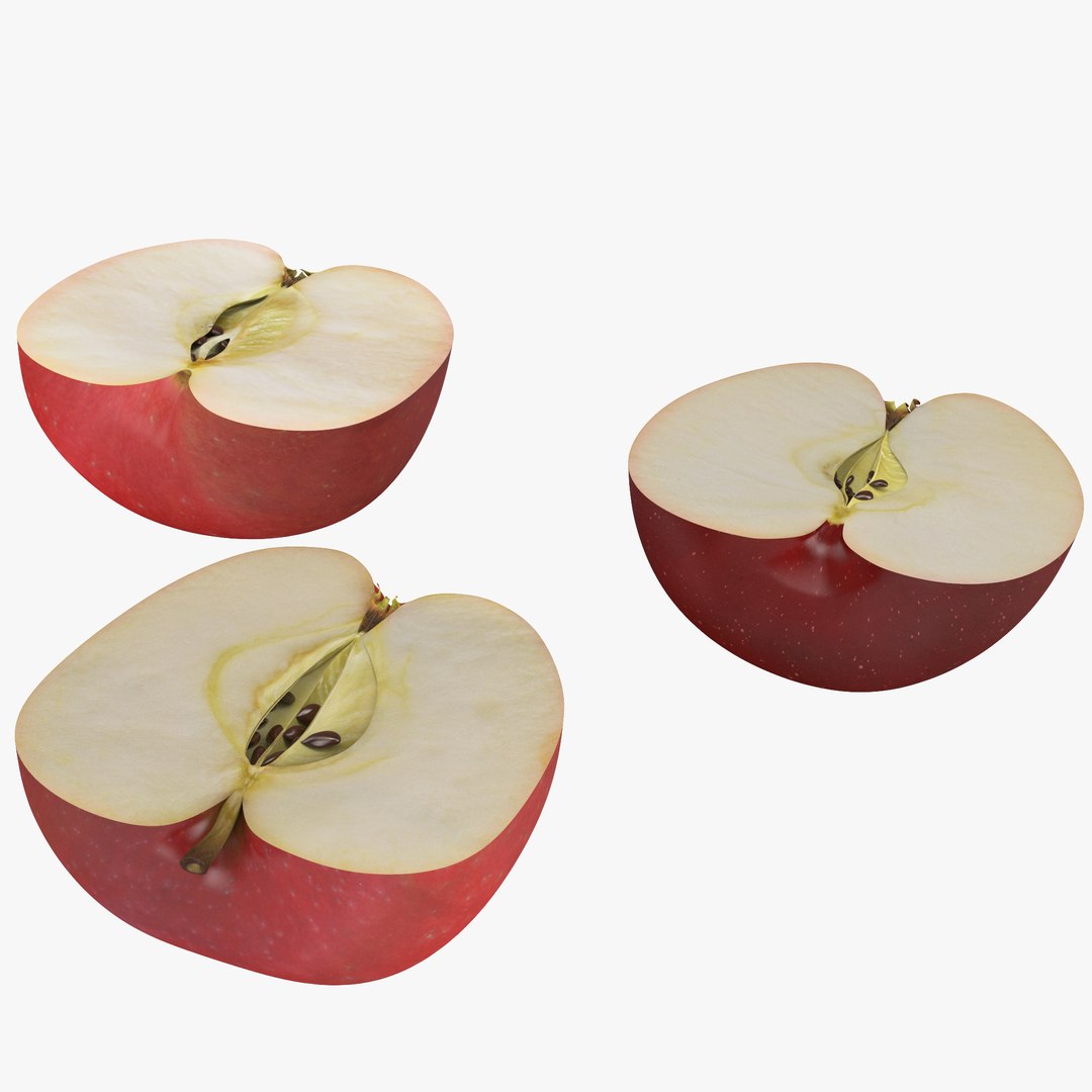 3d Red Apple