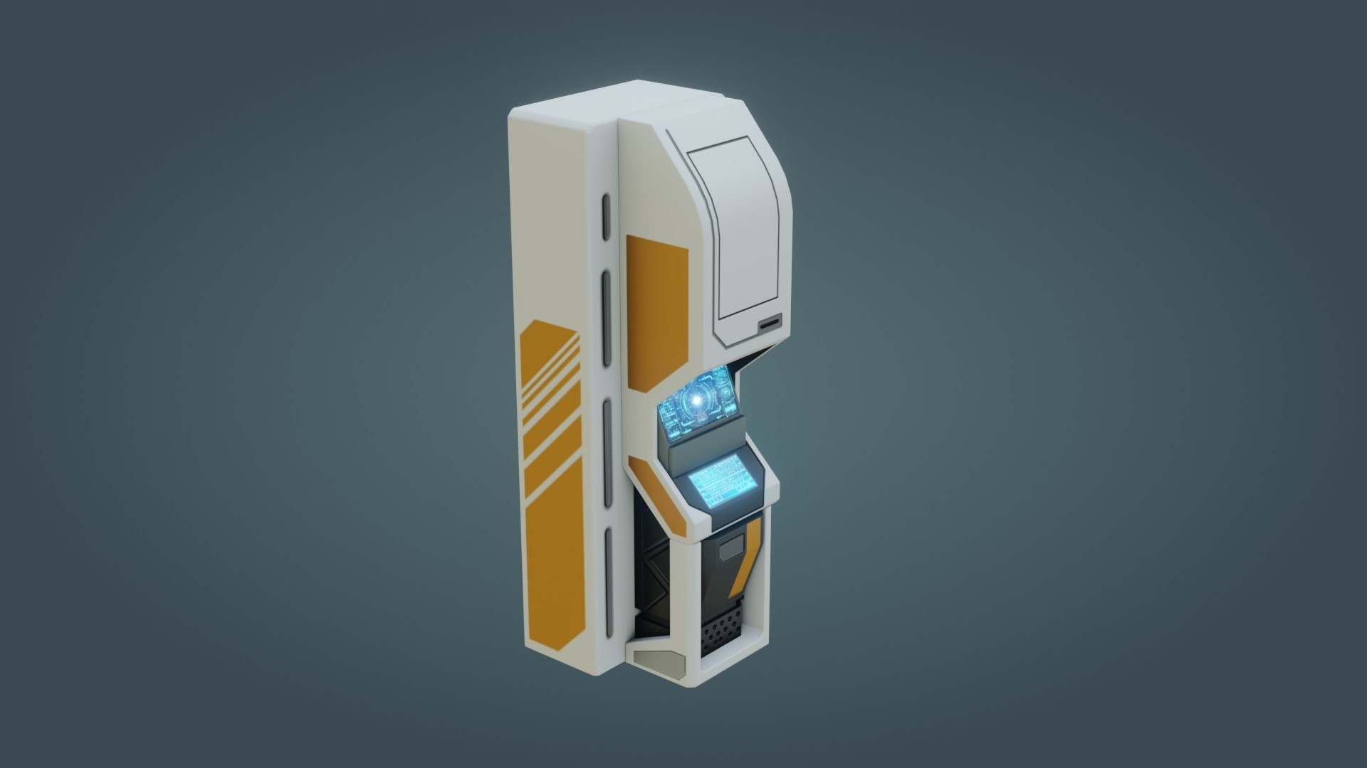 3D Sci-Fi Computer - Low Poly - Game Ready - PBR Model - TurboSquid 2112996