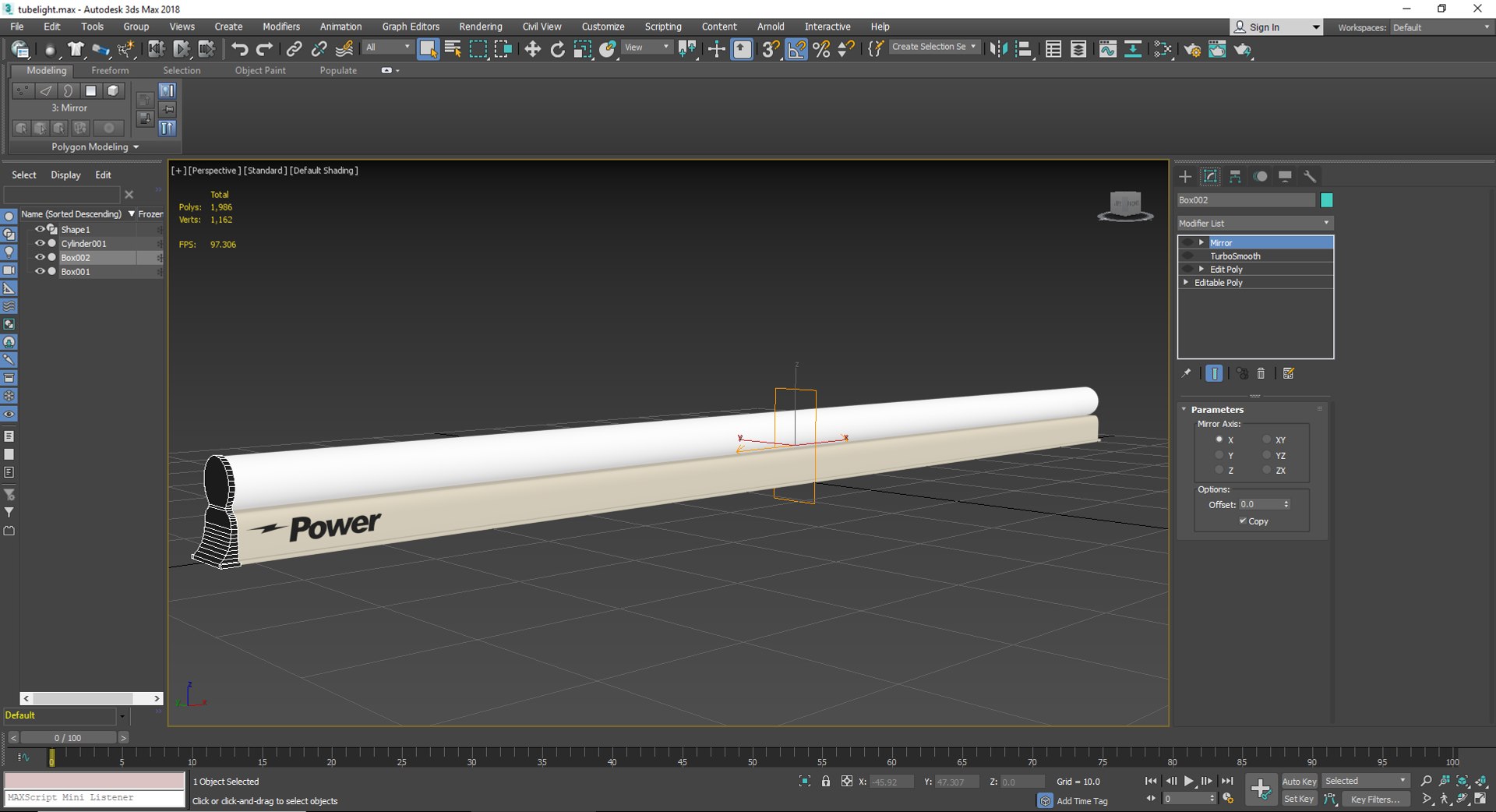Tube Light 3D Model - TurboSquid 1342968