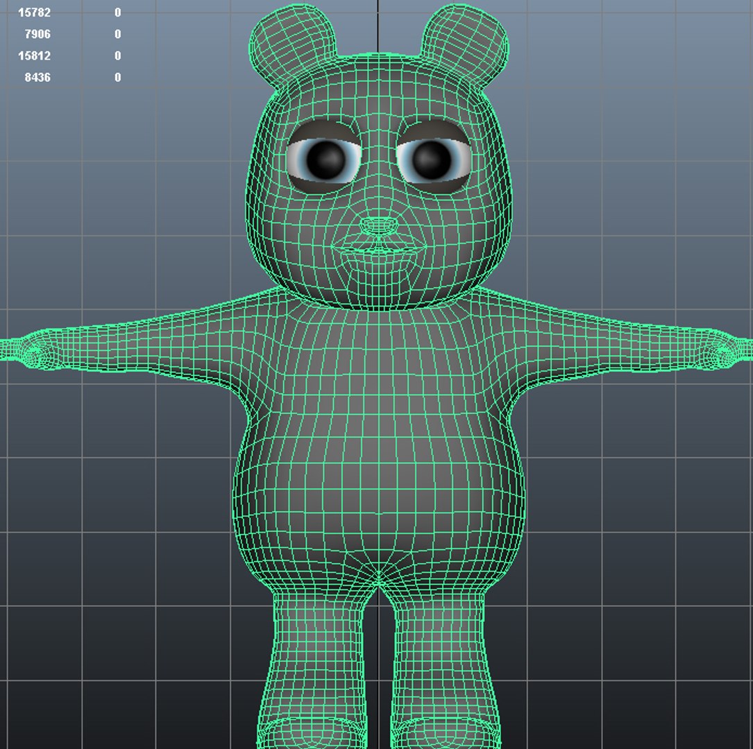 Cartoon Panda Bear Obj