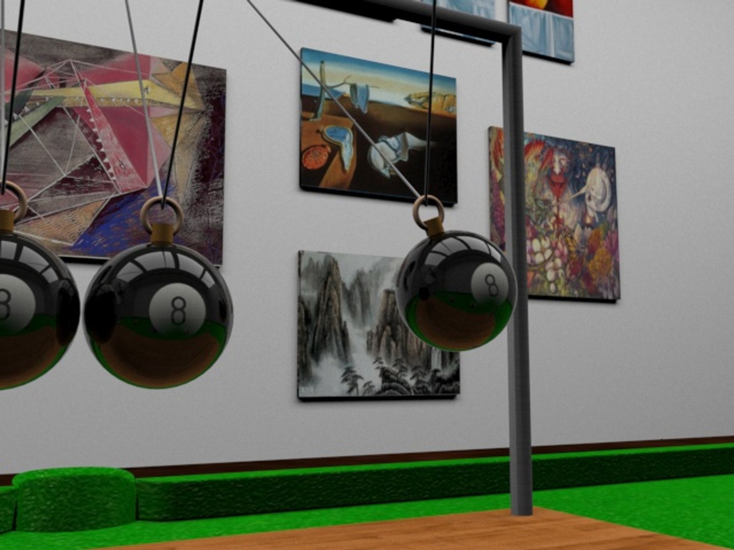 Newton Pendulo 3D - TurboSquid 1263171