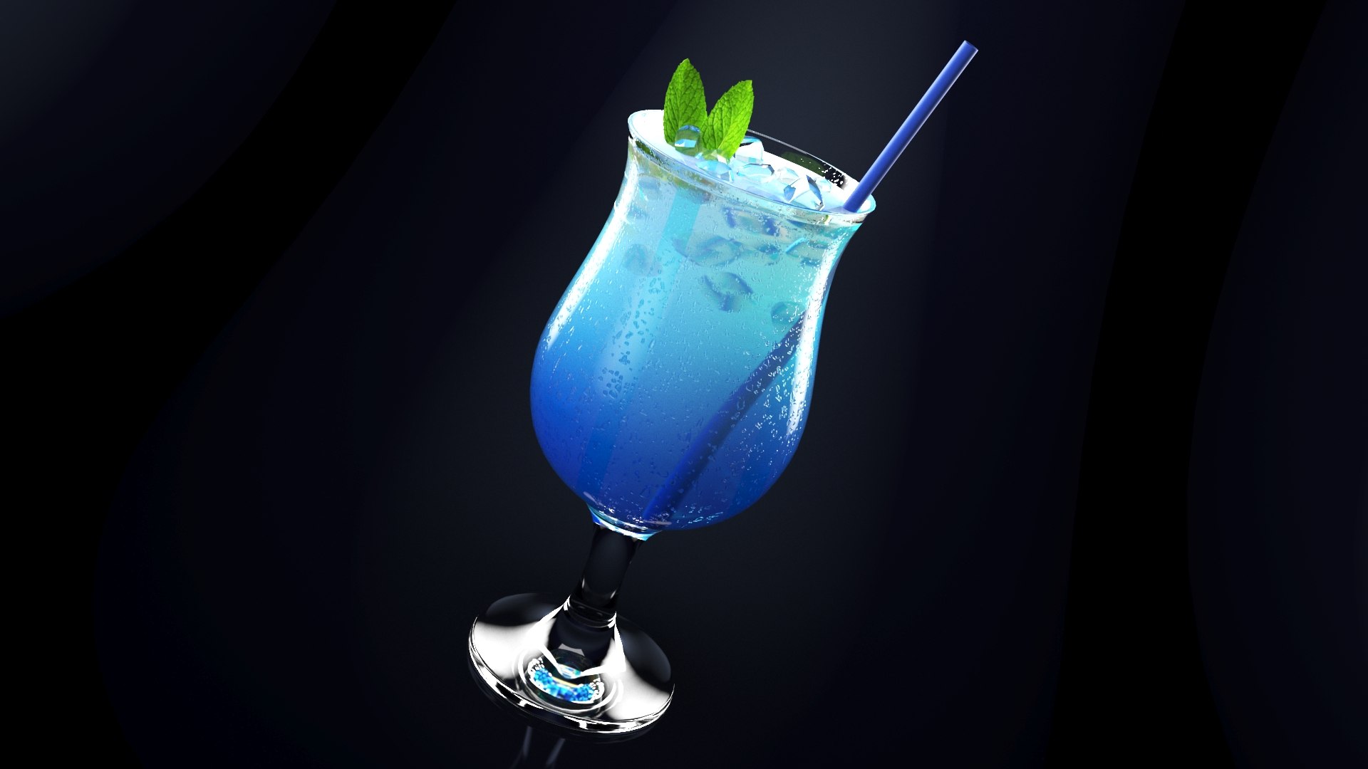 Curacao Cocktail 3D Model - TurboSquid 2147038