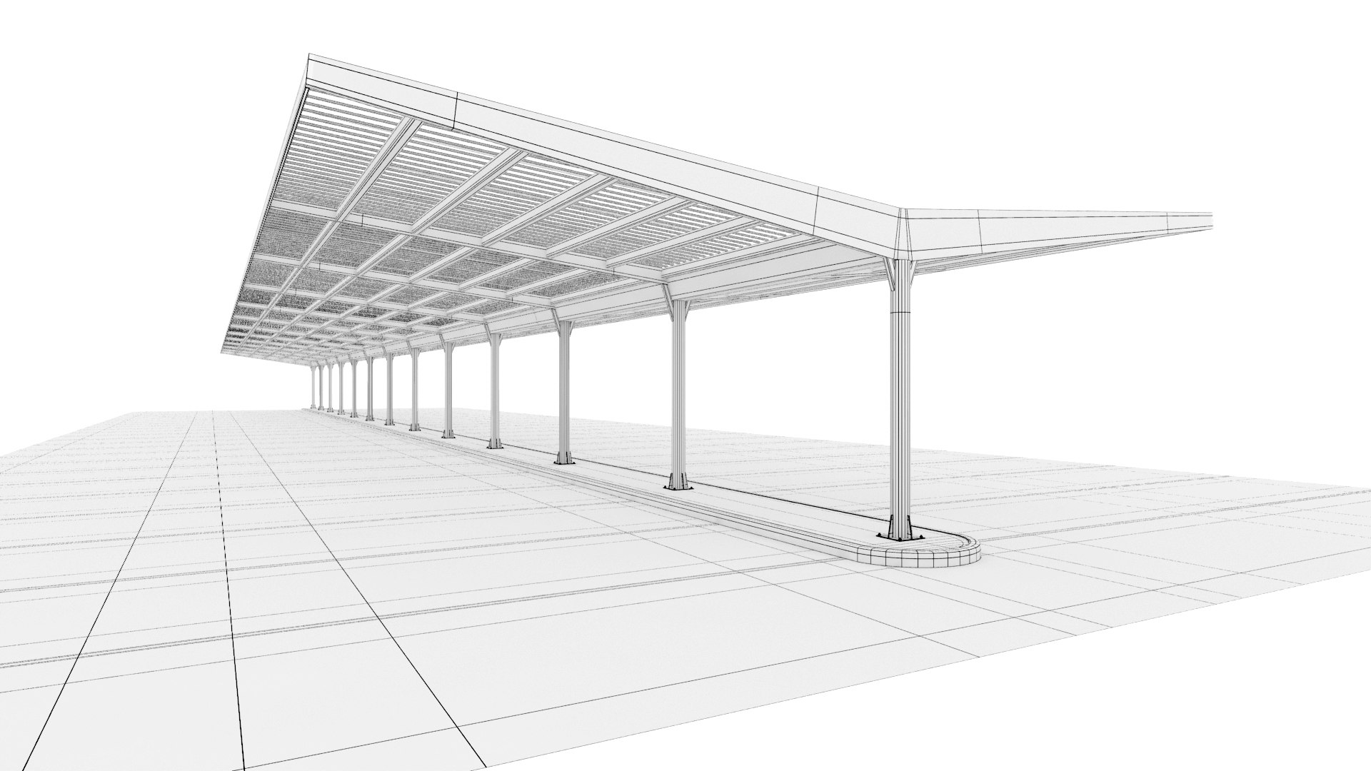 Parking Shelter 02 Model - TurboSquid 1960813