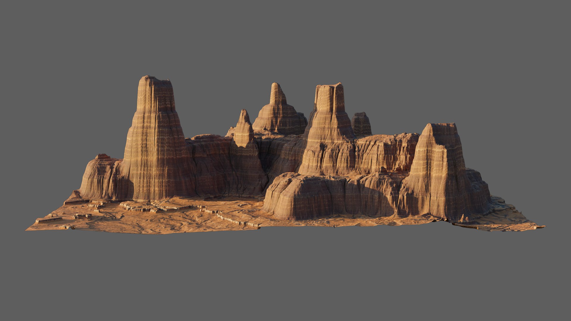 8K Detailed Cliff Landscape 2 model - TurboSquid 1820524