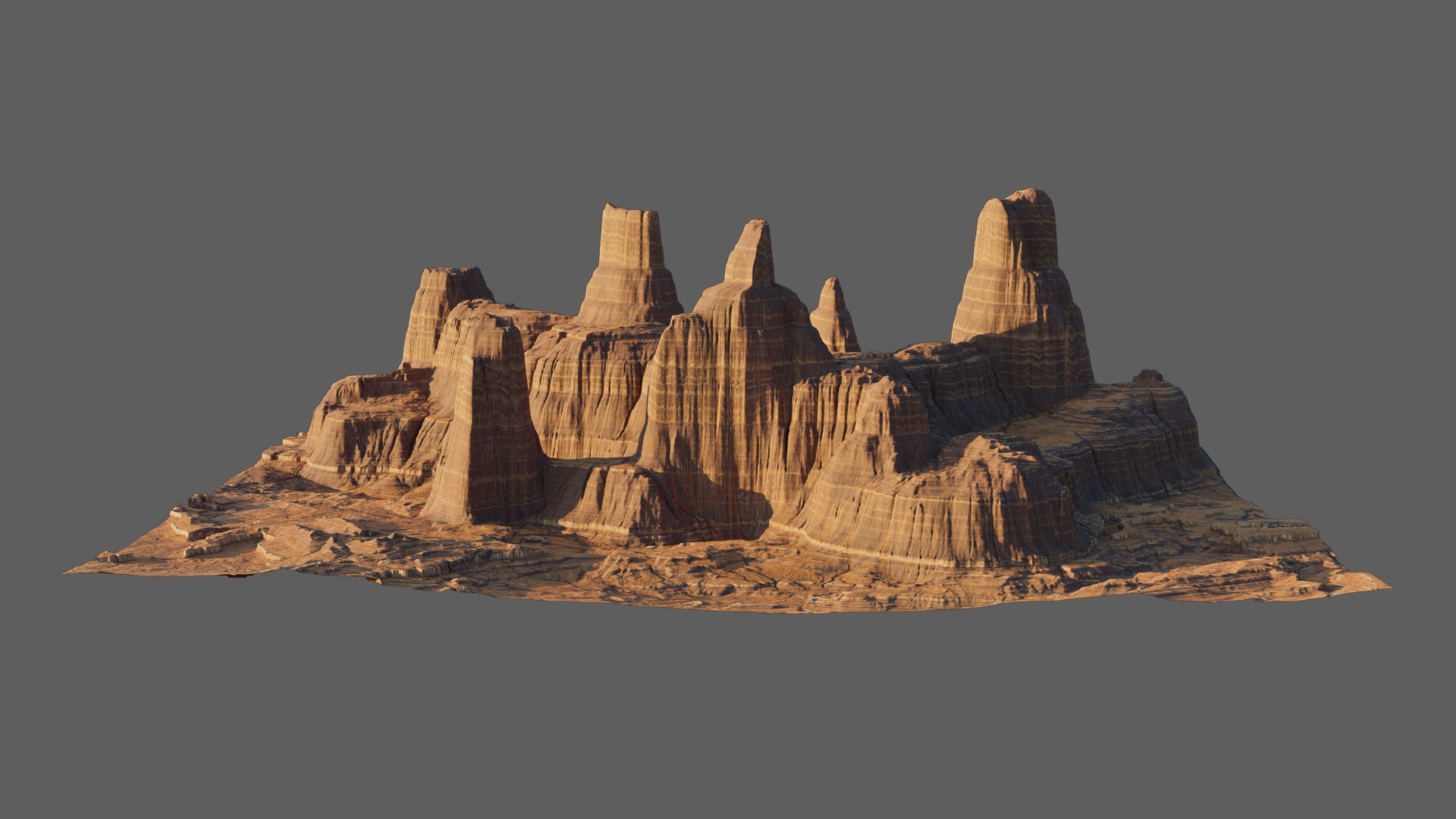8K Detailed Cliff Landscape 2 model - TurboSquid 1820524