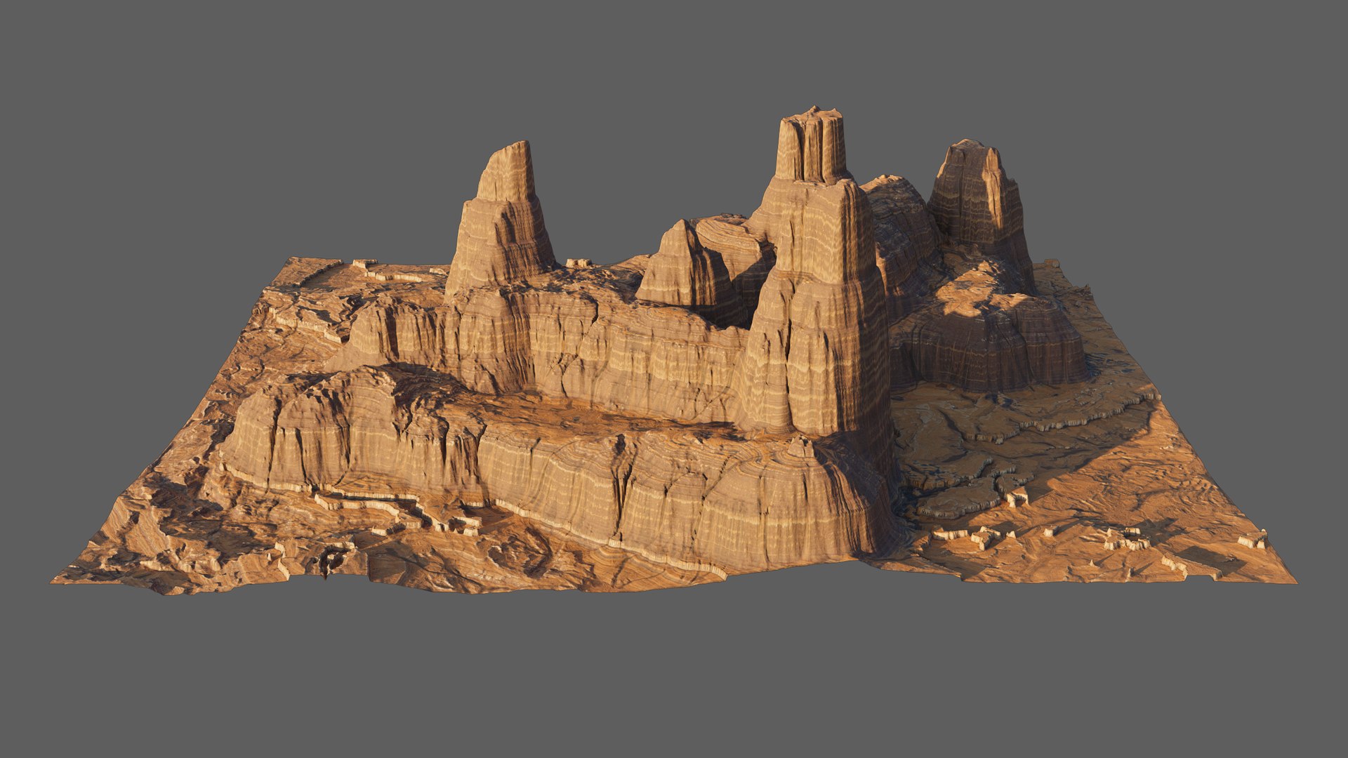 8K Detailed Cliff Landscape 2 model - TurboSquid 1820524