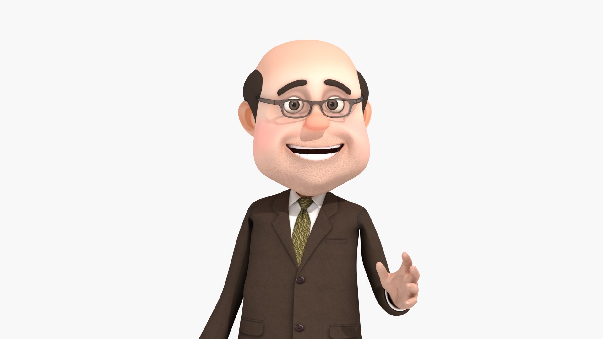 Funny Boss Man Rigged 3d Model