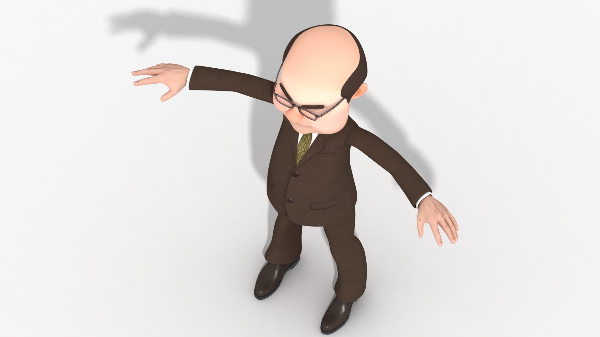 Funny Boss Man Rigged 3d Model