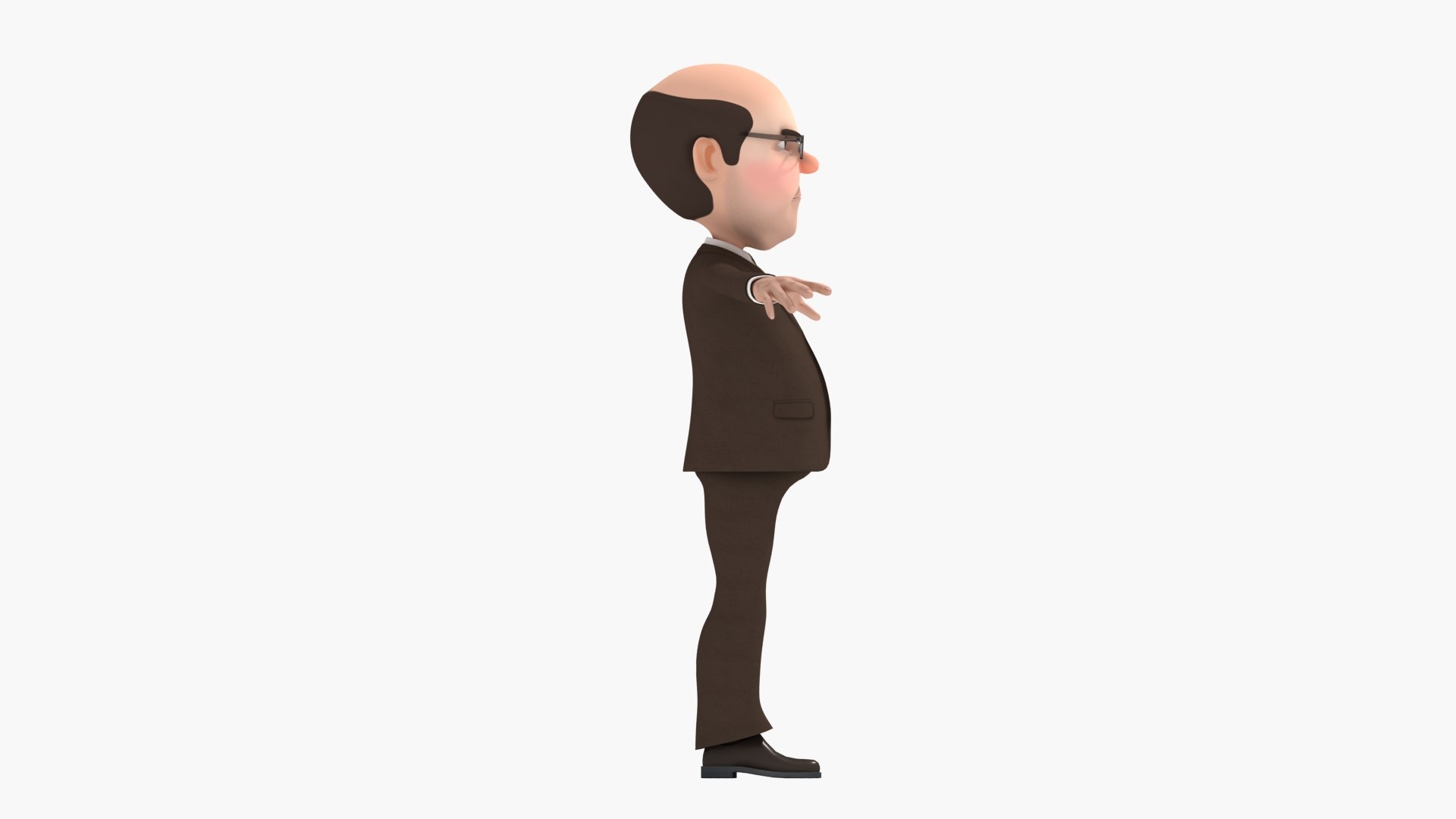 funny boss man rigged 3d model