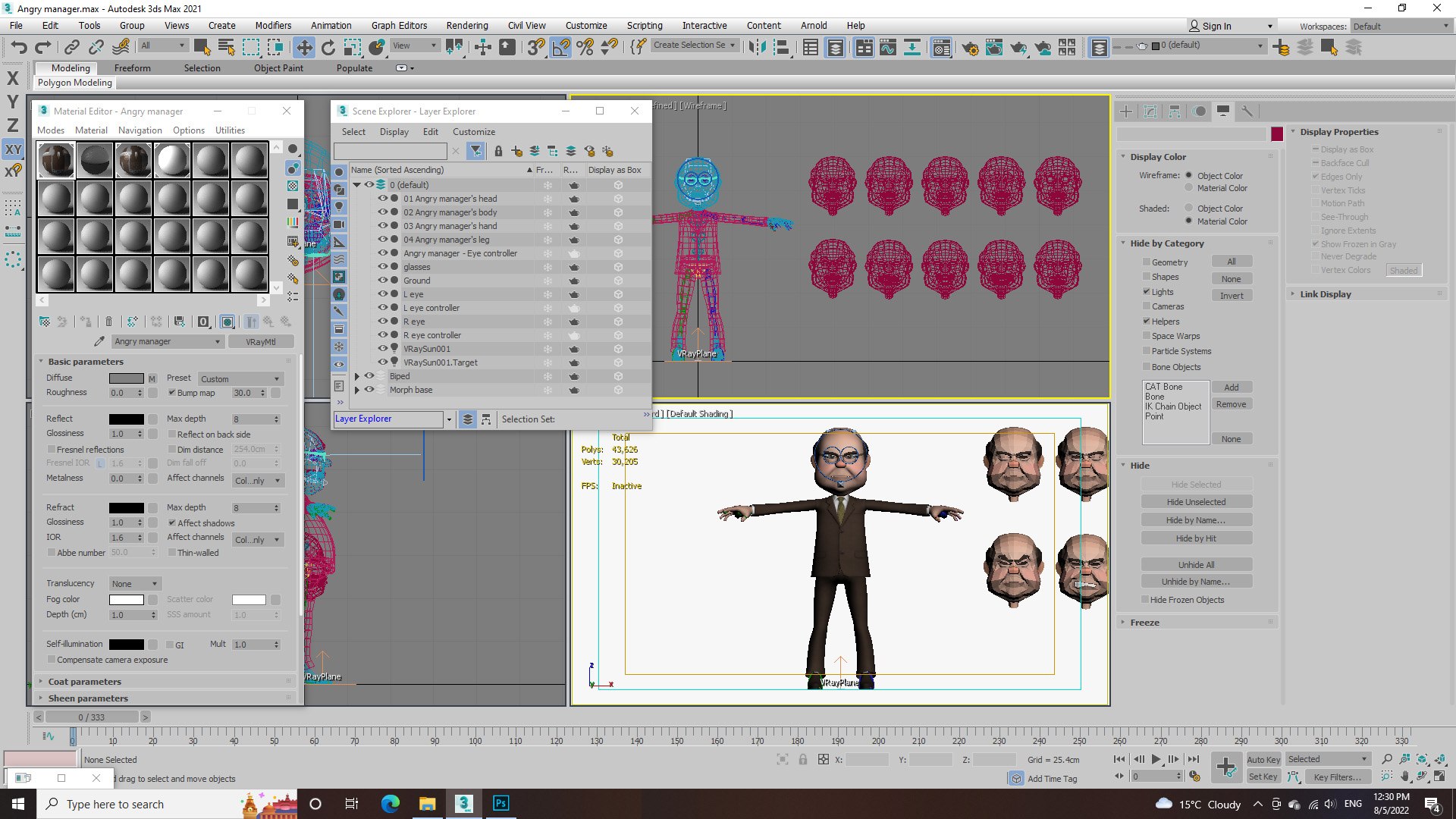 Funny Boss Man Rigged 3d Model