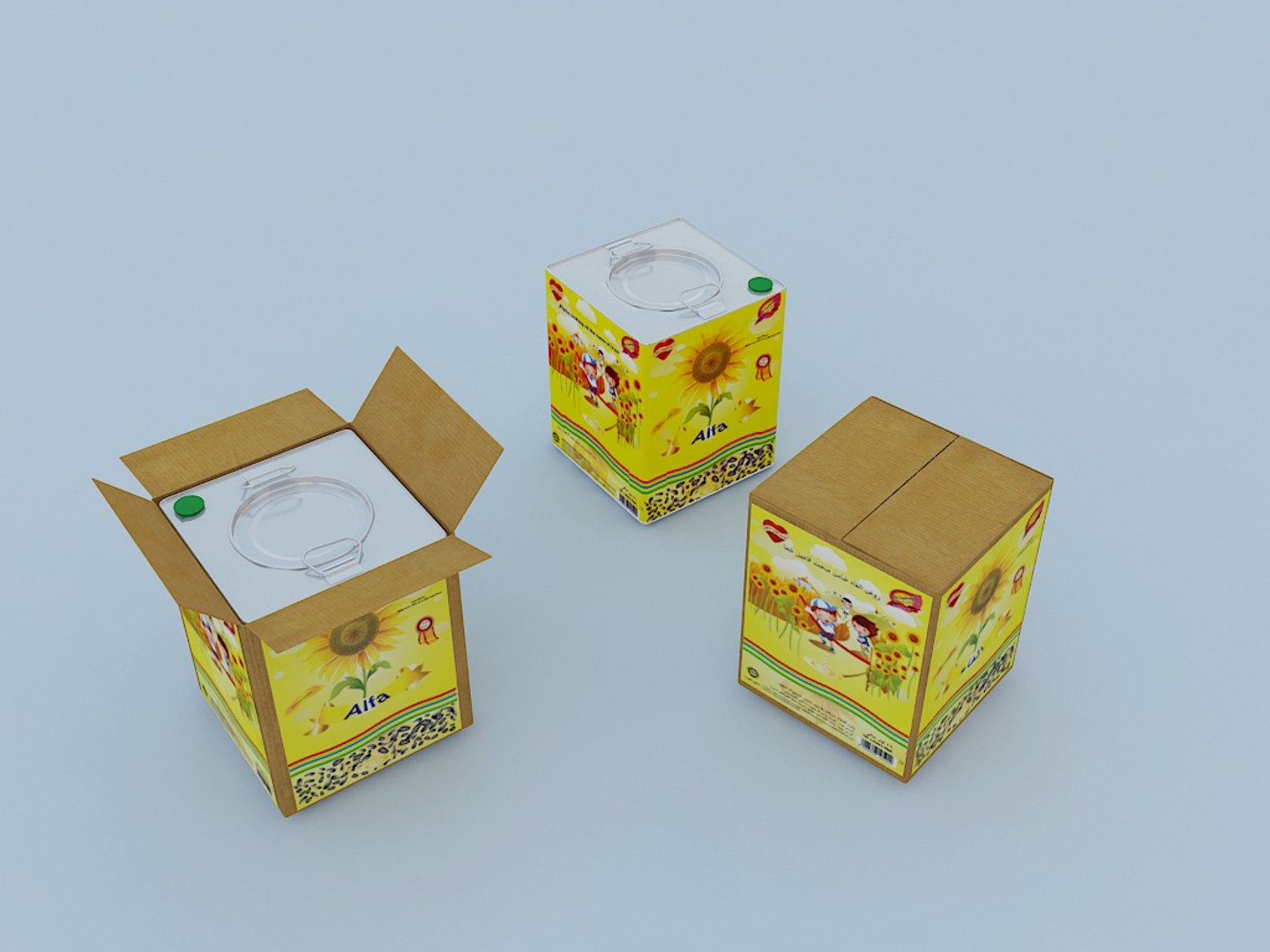 3d Cooking Oil Cans Model