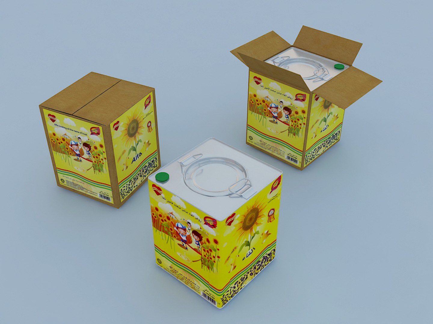 3d Cooking Oil Cans Model