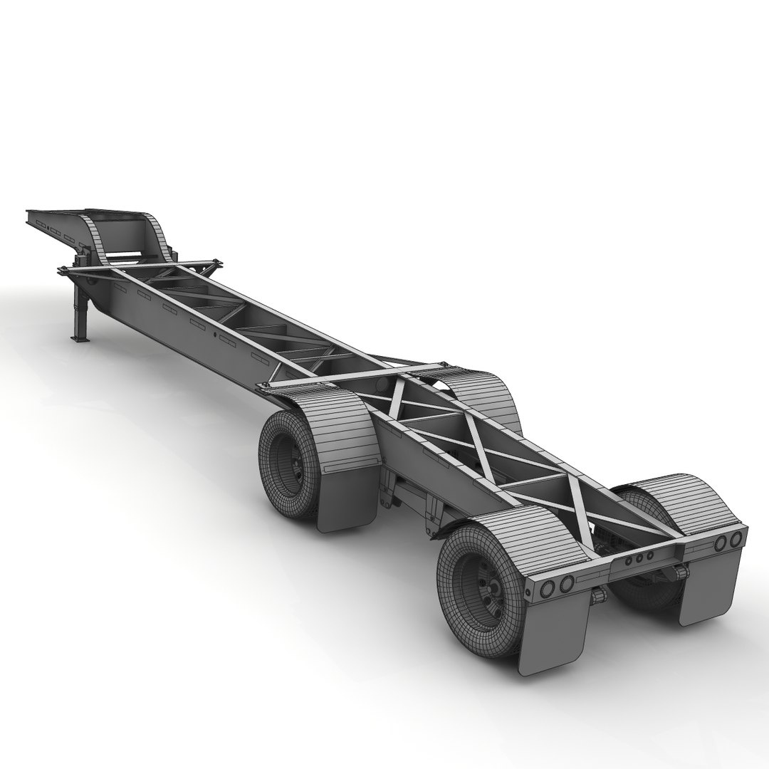 3d Model Container Chassis