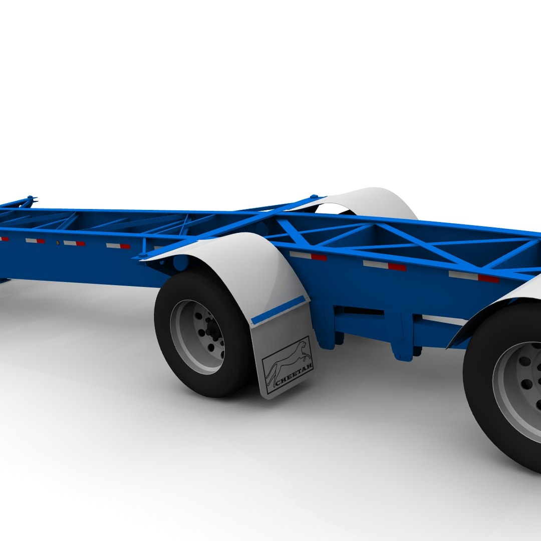 3d Model Container Chassis