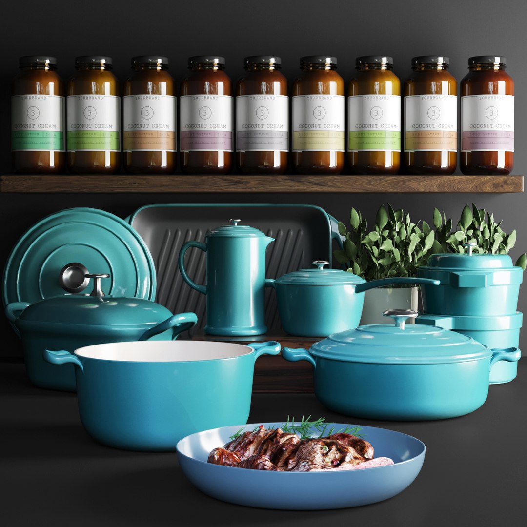 3D Designer cookware set - TurboSquid 1817200