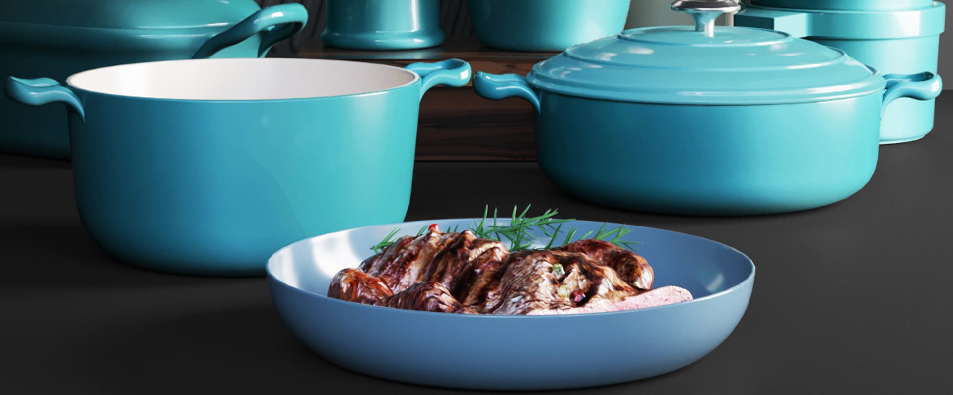 3D Designer cookware set - TurboSquid 1817200