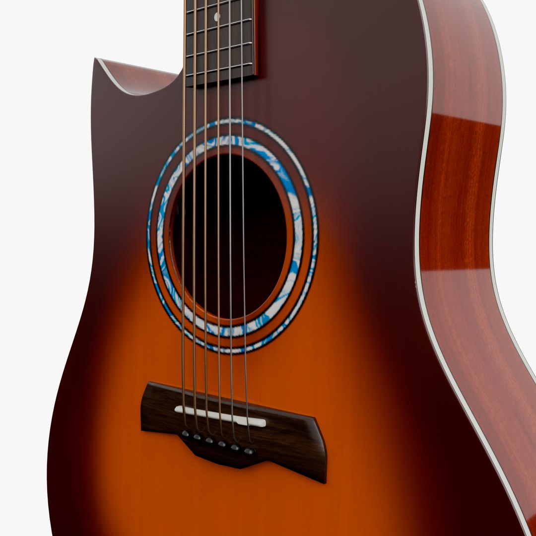 Acoustic Guitar Slope Shouldered Dread Model PBR Model - TurboSquid 2323918