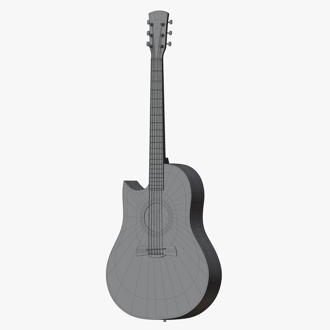 Acoustic Guitar Slope Shouldered Dread Model PBR Model - TurboSquid 2323918