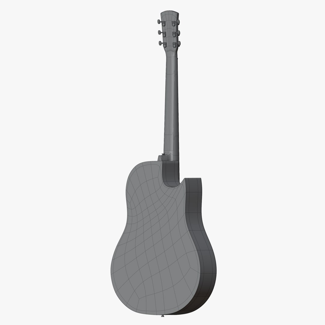 Acoustic Guitar Slope Shouldered Dread Model PBR Model - TurboSquid 2323918